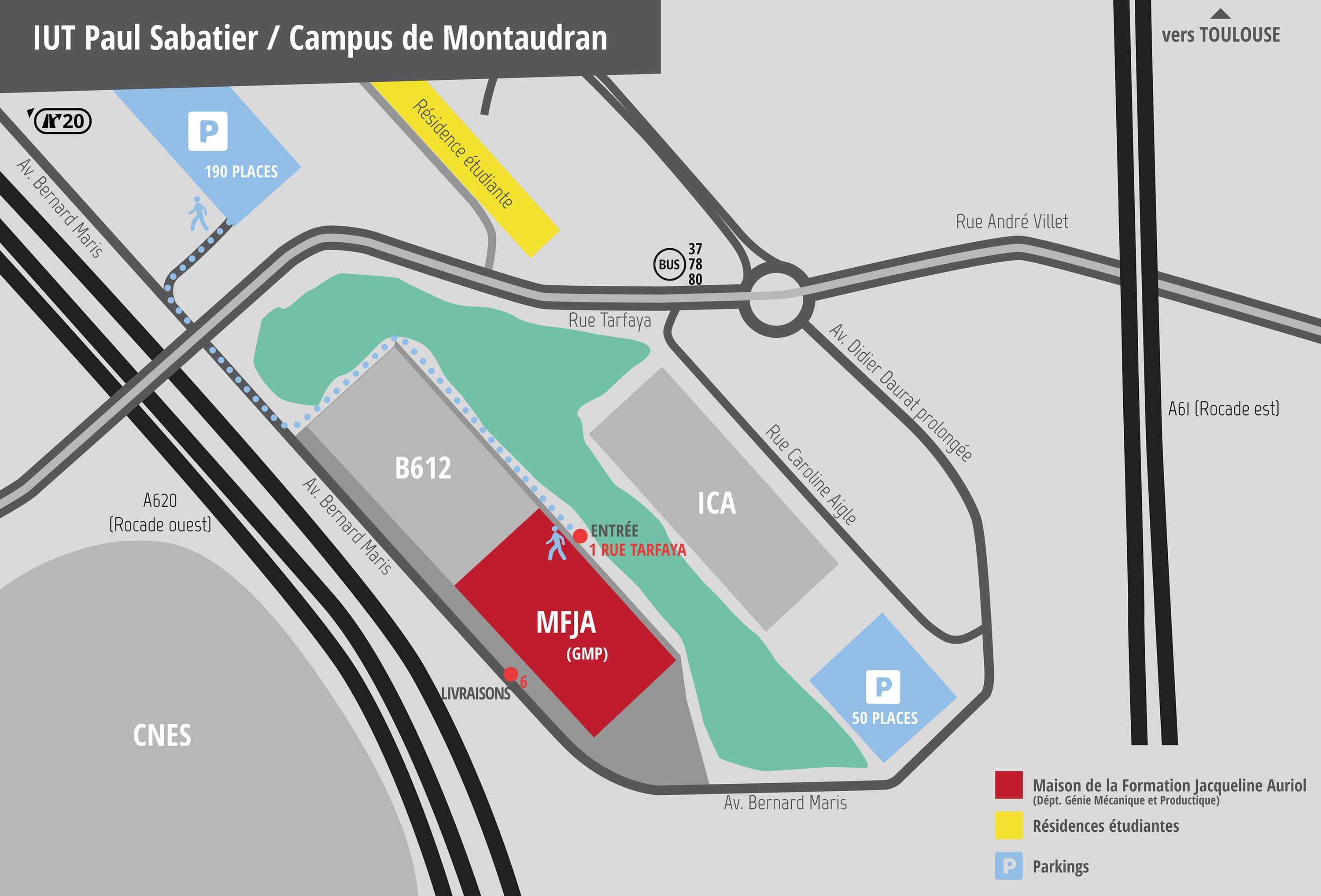 Accès aux campus - IUT Paul Sabatier